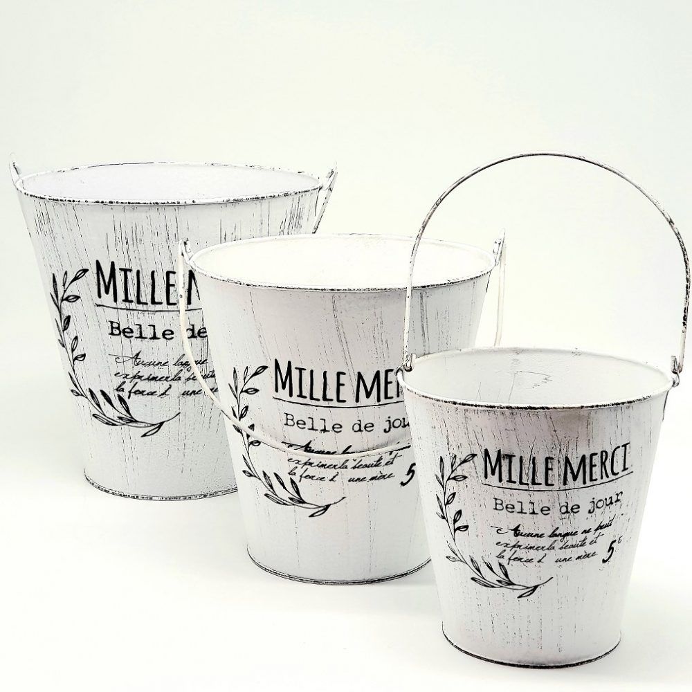3 X Mille merci flower buckets (Set of 3) ثلاث قطع - GOOD IDEAS ONLINE ...